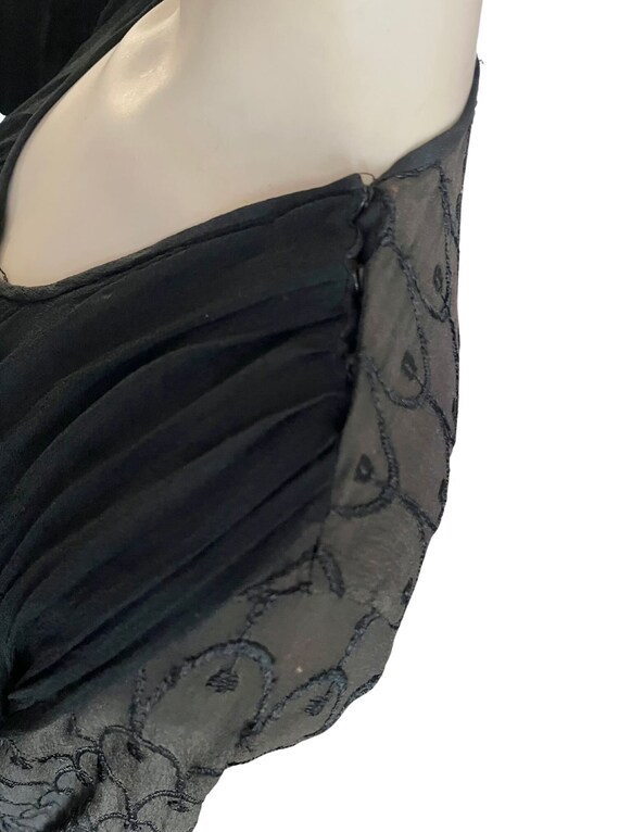 Vintage 1920s 30s Misses' Black Cotton Flapper Style … - Gem