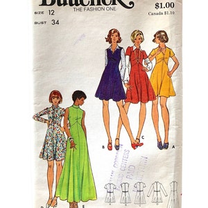 Vintage 1960s 70s UNCUT Butterick Misses' Dress Pattern 3041 Size 12 ...