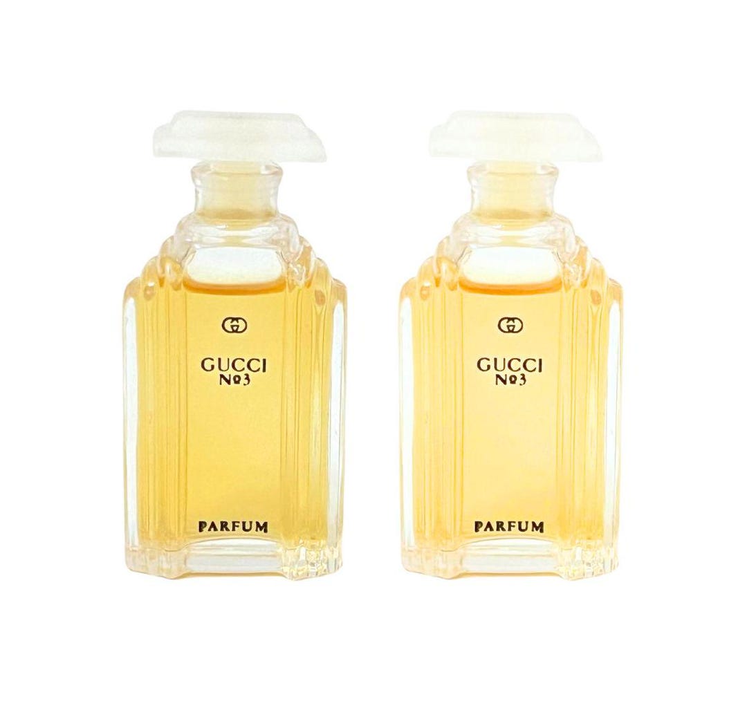 Vintage 1980s Gucci No. 3 Perfume Set of Two Sample Bottles 1/8 Fl. Oz ...