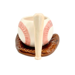 Vintage 1980s Baseball Theme Vase and Tray Set by MSR Imports - Etsy