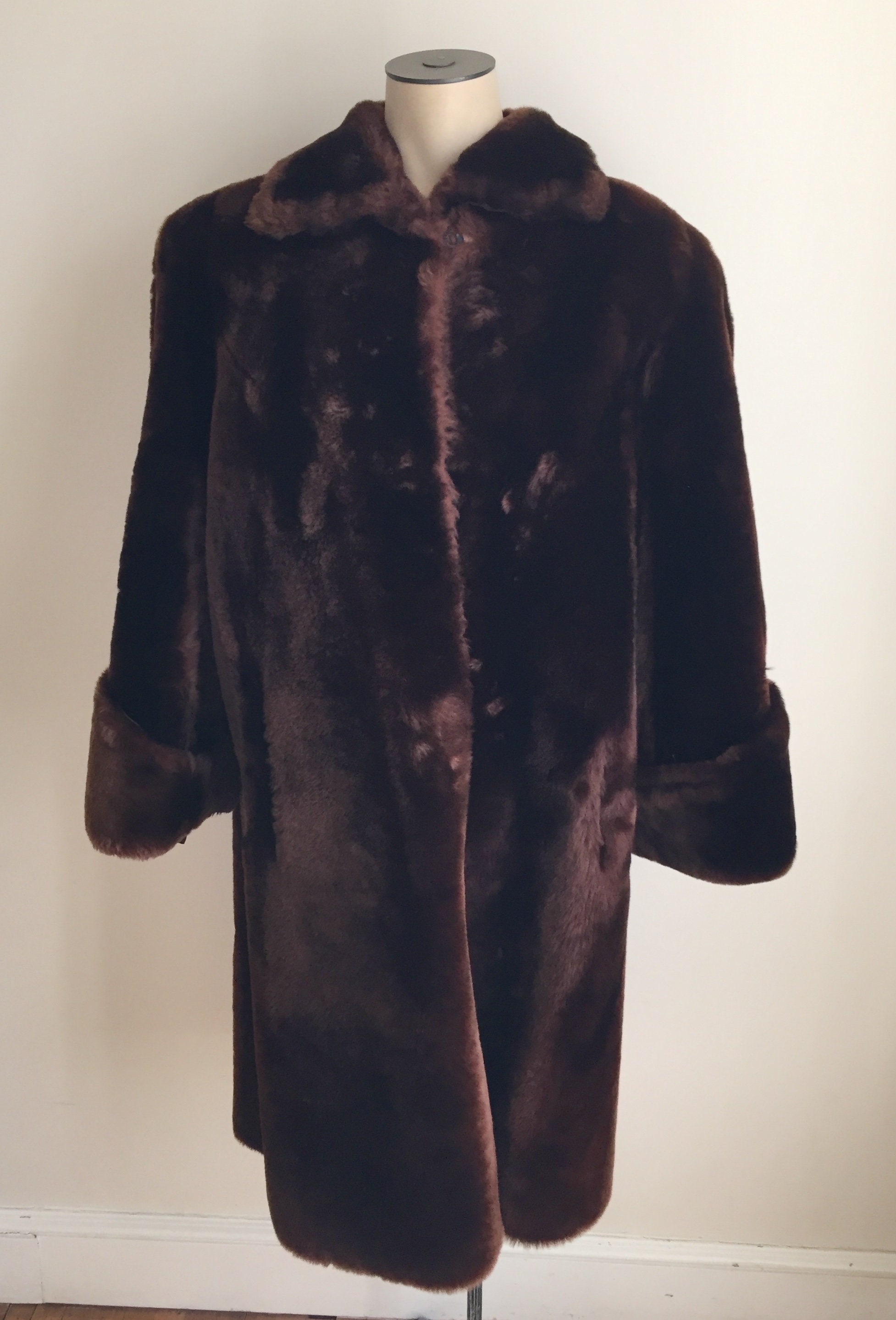 Vintage 1940s 50s Misses' Swing Fur Coat Geyerman's | Etsy