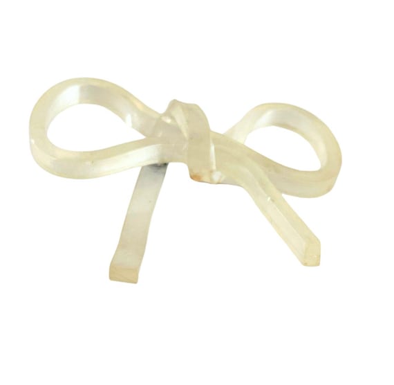 Vintage clear plastic brooch - Gem