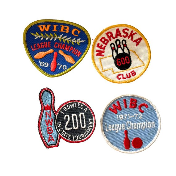 Vintage 1970s-90s Women's Bowling Patches Lot of 10 - Gem
