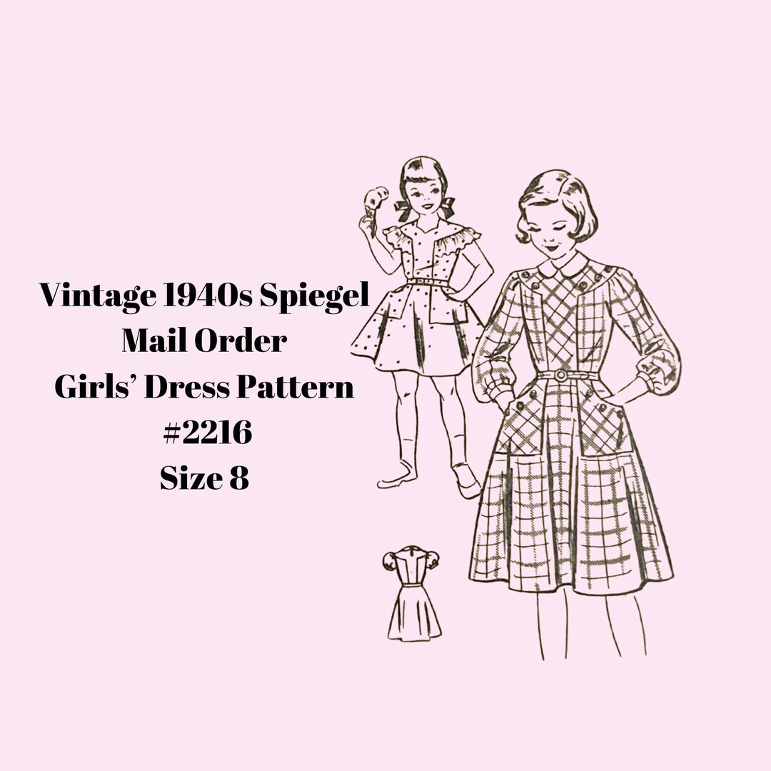 Vintage UNCUT 1950s 60s Anne Adams Girls' Pinafore Pattern 4682 // Size ...