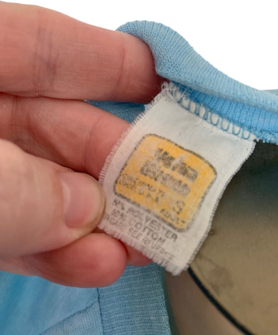 Vintage 1970s 80s Velva Sheen Misses' Light Blue Seat… - Gem