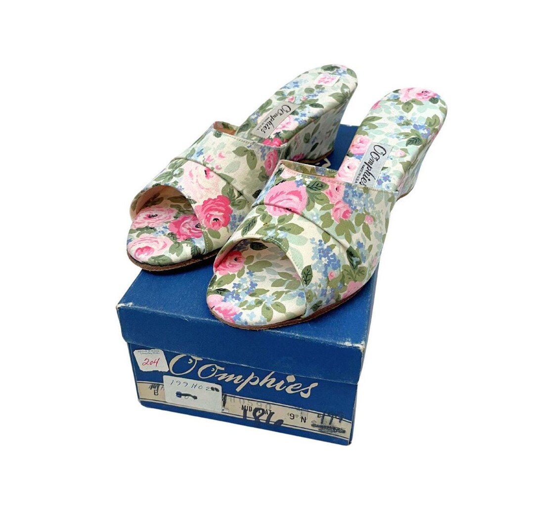Vintage New in Box Deadstock 60s Women's Oomphies Slippers Slides ...