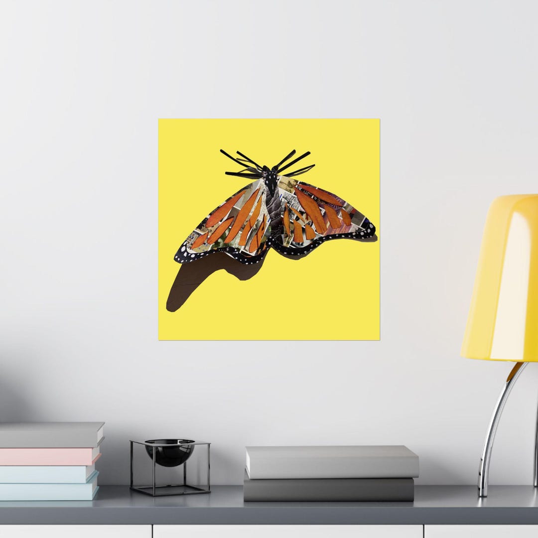 Monarch Butterfly Collage Poster | Matte Vertical Poster - Etsy