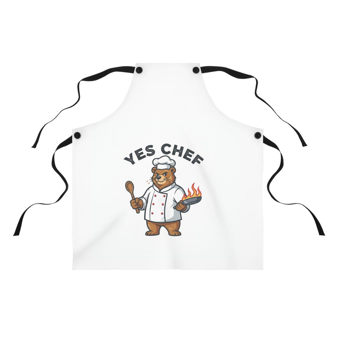 Yes Chef Bear Apron | Funny Chef Cooking Apron - Etsy
