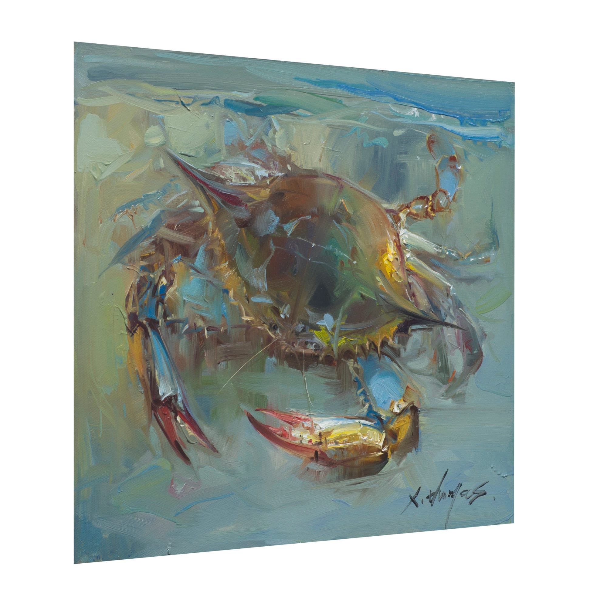 Blue Crab Oil on Canvas 20x24" - Etsy
