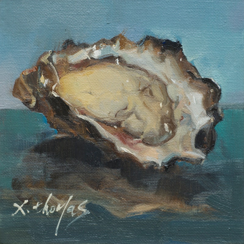 Oyster Oil Painting - Etsy