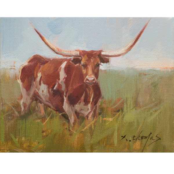 Longhorn Painting - Etsy