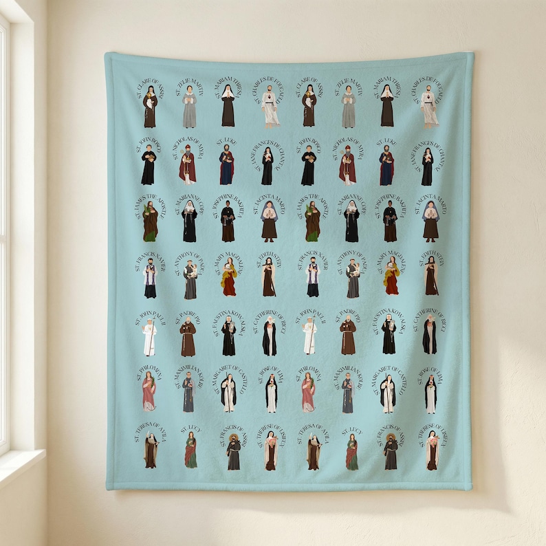 Custom Catholic All Saints Blanket,personalized Catholic Blanket ...