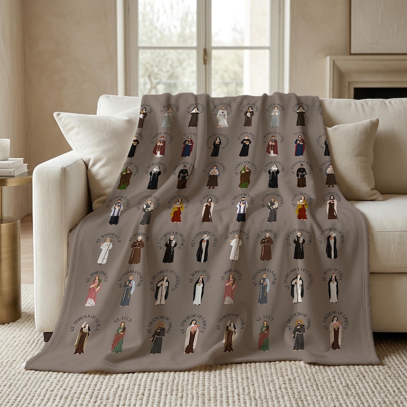 Custom Catholic All Saints Blanket,personalized Catholic Blanket ...