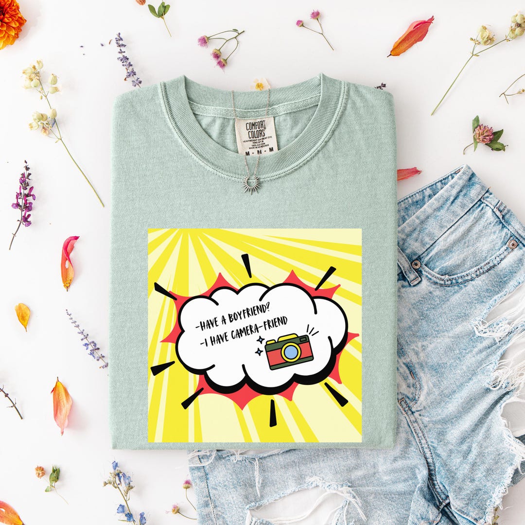 Viral Photographer Shirt 2026 | Comfort Colors Pop Art Camera Tee ...