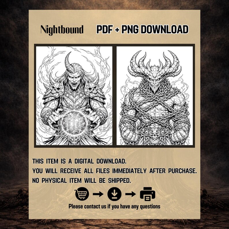 Dark Fantasy: Power of Satan an Adult Coloring Book for Focus and ...