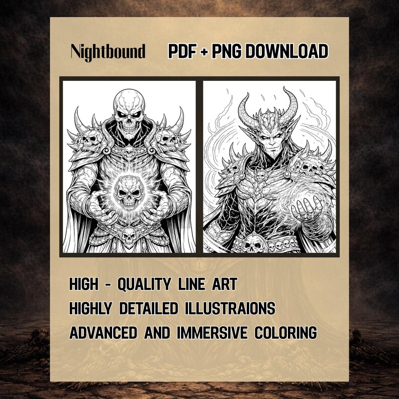 Dark Fantasy: Power of Satan an Adult Coloring Book for Focus and ...