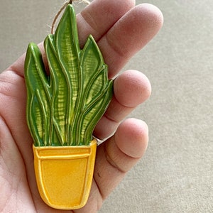 Handmade Ceramic Plant Ornament Set of 5 - Etsy