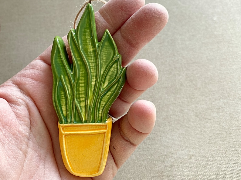 Handmade Ceramic Plant Ornament Set of 5 - Etsy