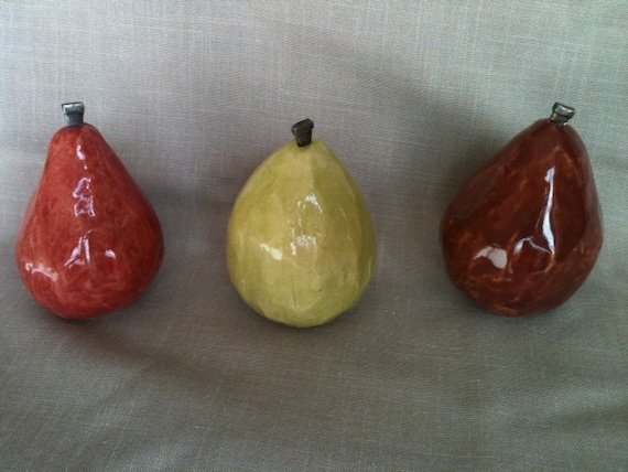 Decorative Ceramic Pear | Etsy