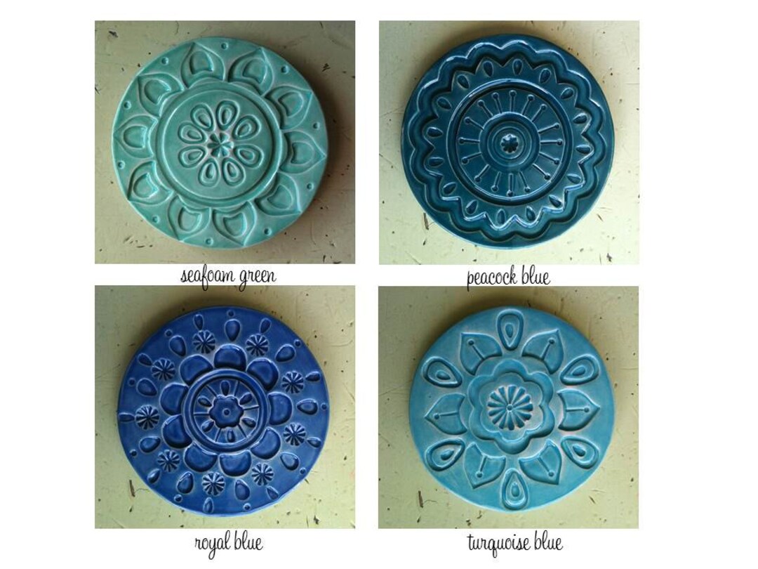 Handmade Ceramic Coaster Set - Etsy