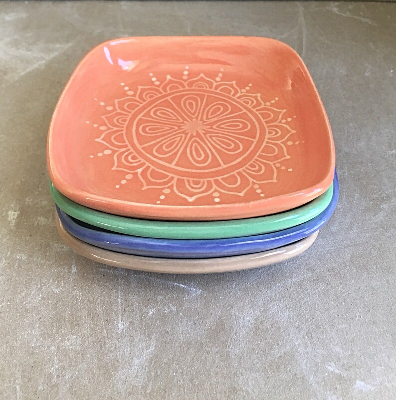 Set of 4 Small Plates | Etsy