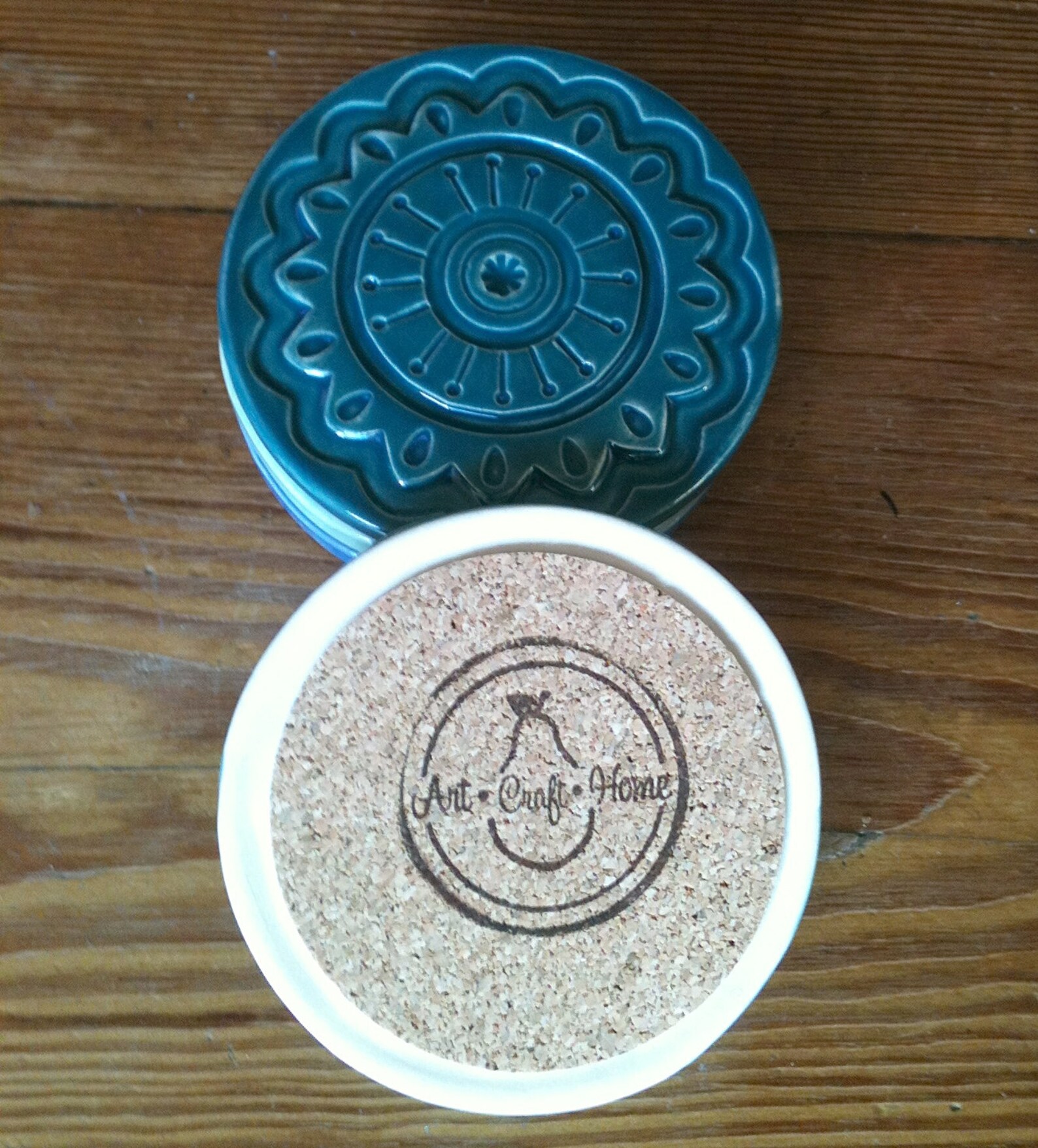 Handmade Ceramic Coaster Set - Etsy