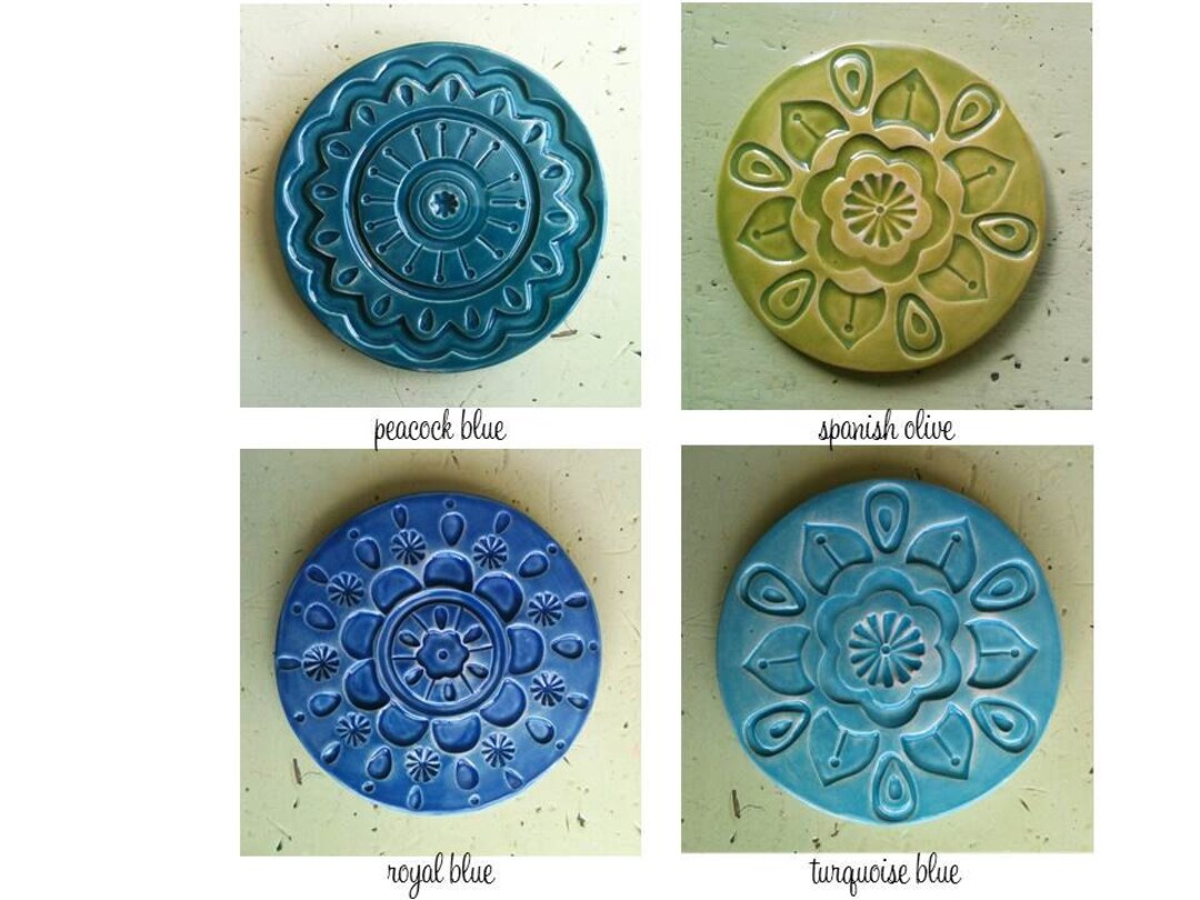 Handmade Ceramic Coaster Set - Etsy