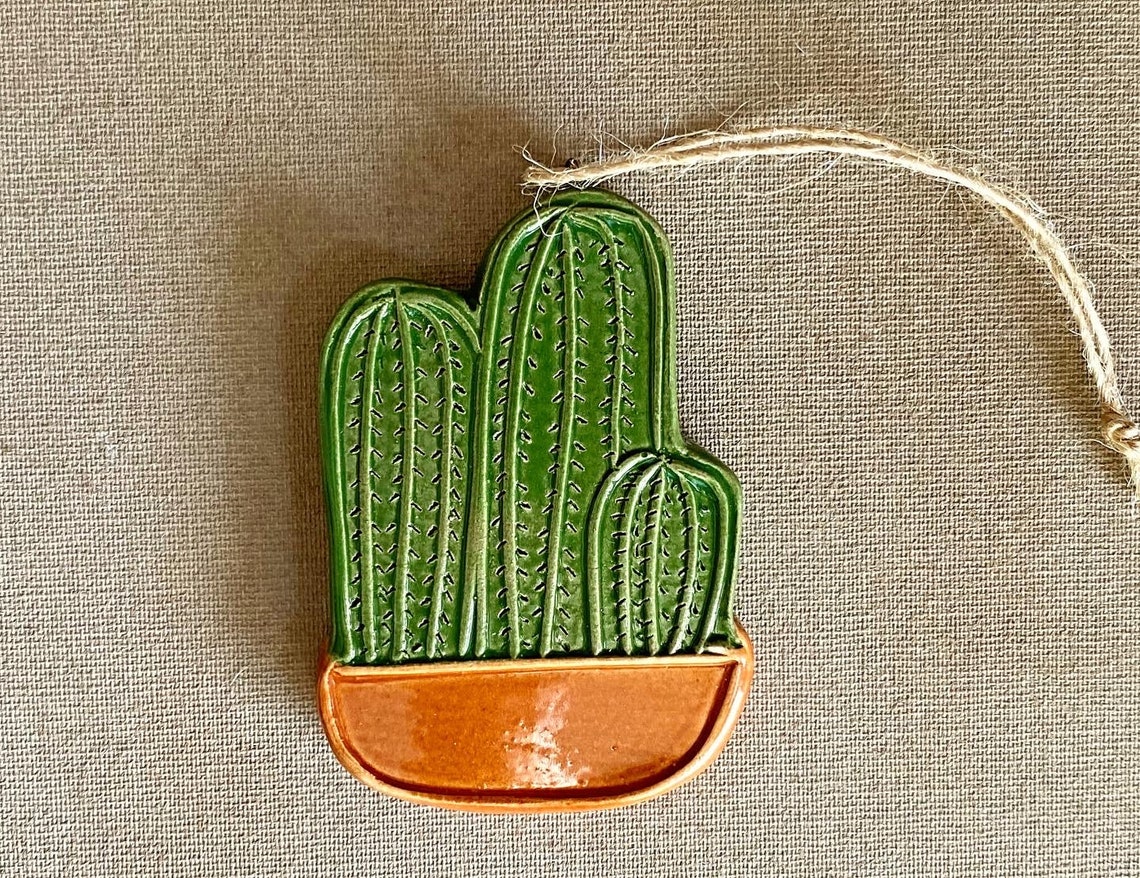Handmade Ceramic Plant Ornament - Etsy