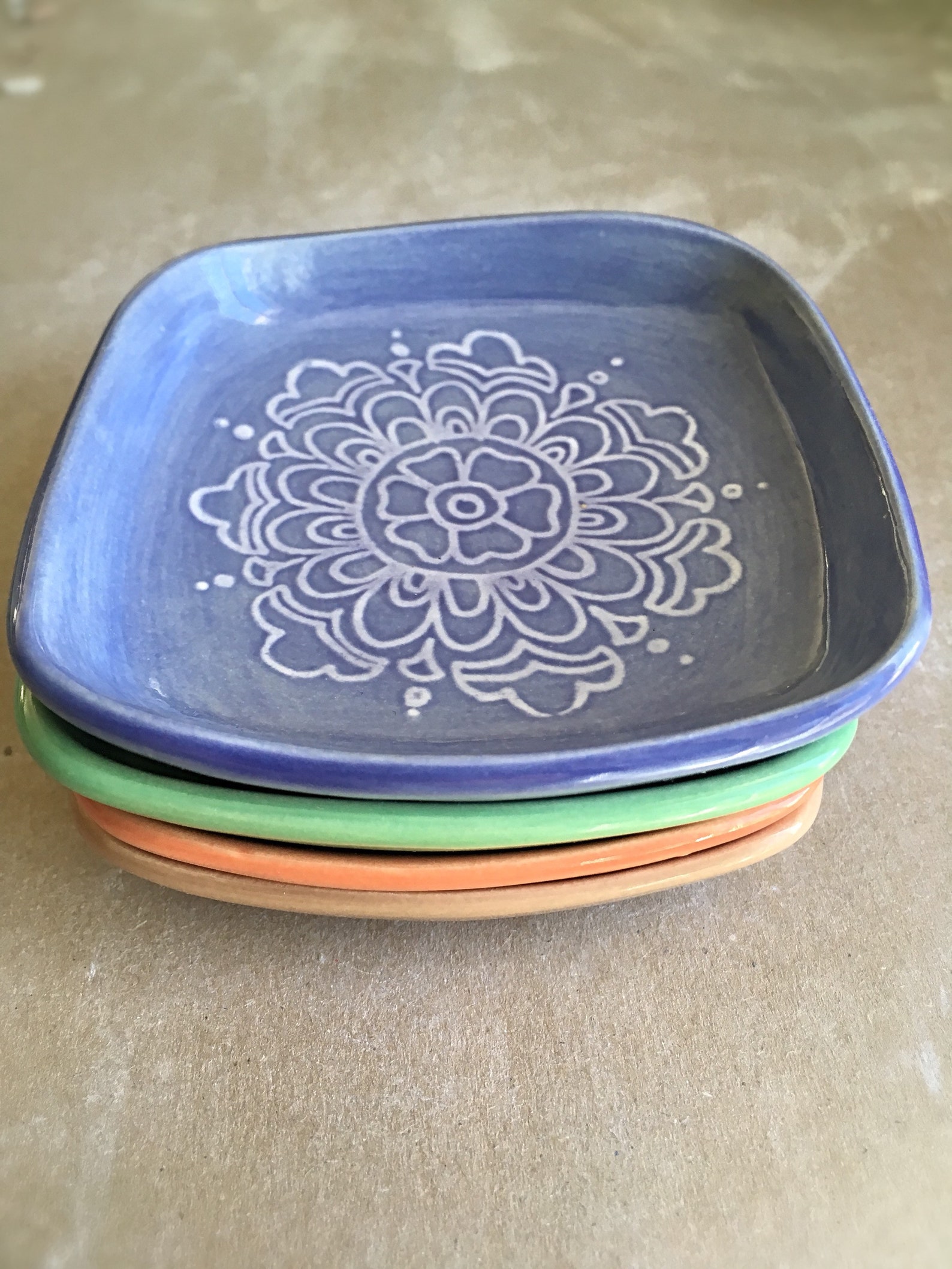 Set of 4 Small Plates - Etsy
