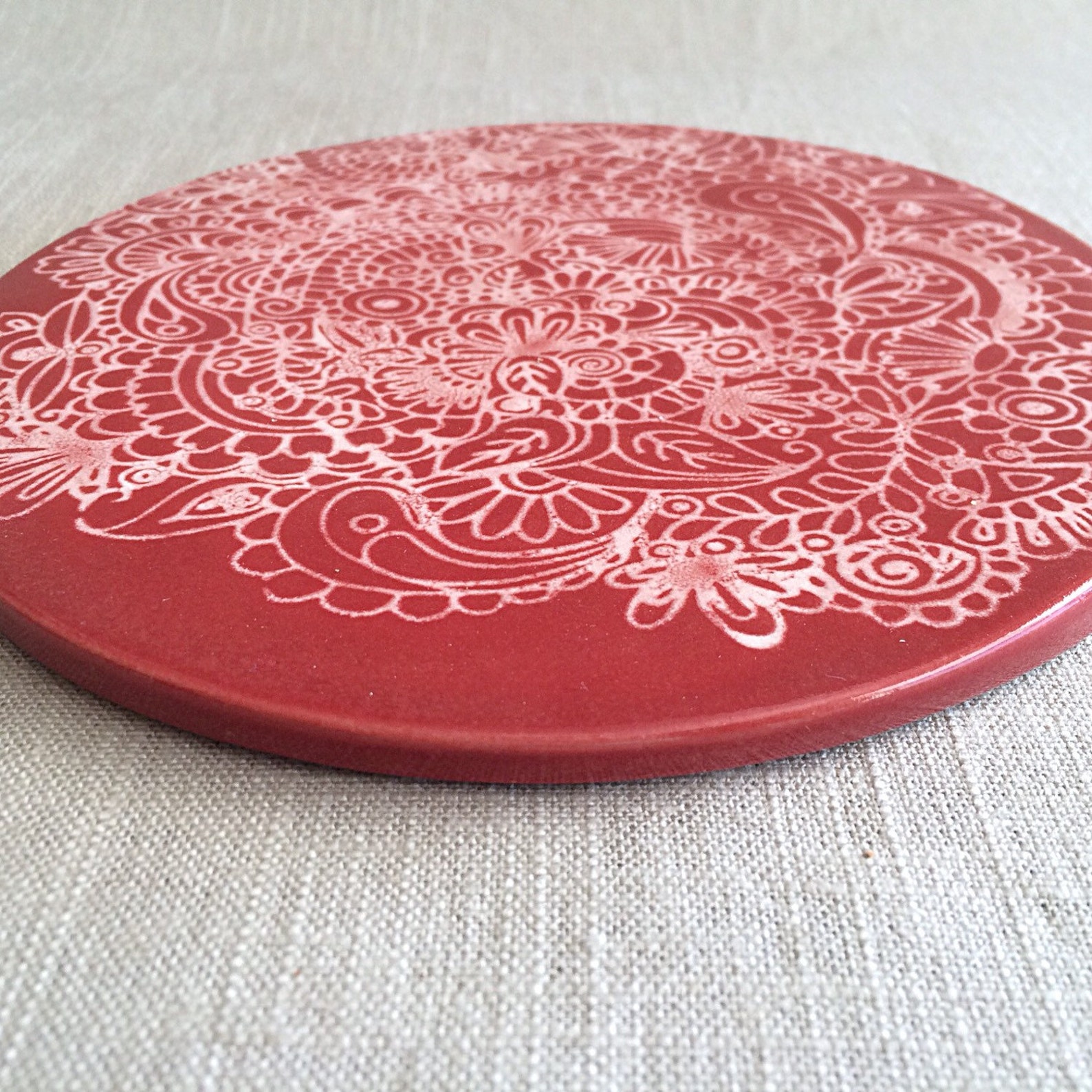 Handmade Ceramic Trivet/hot Plate - Etsy