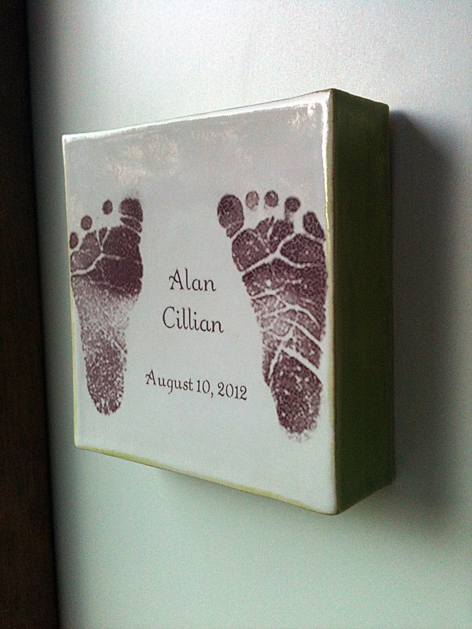 Personalized Keepsake Picture Box of Baby's Footprint - Etsy