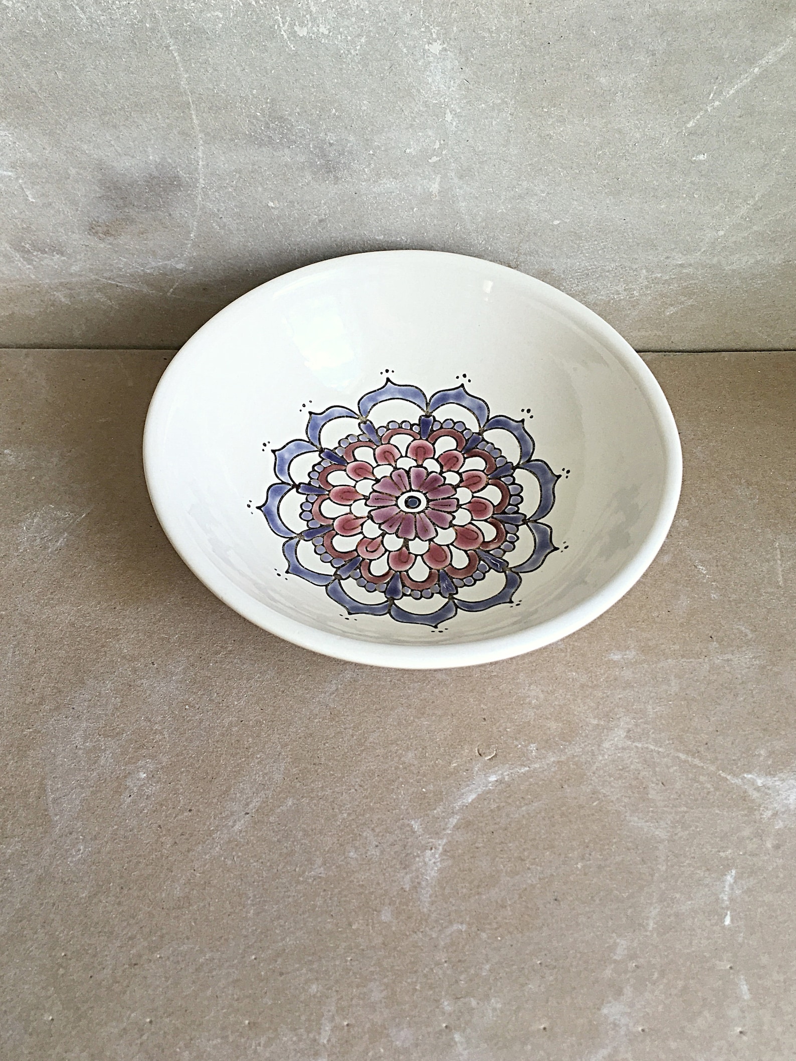 Small Handmade Mandala Bowl | Etsy