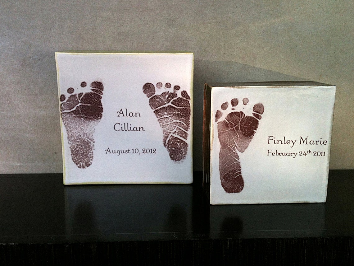 Personalized Keepsake Picture Box of Baby's Footprint | Etsy