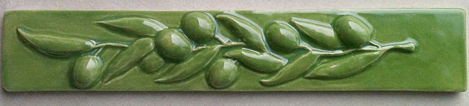 Olive Branch Accent Tile - Etsy