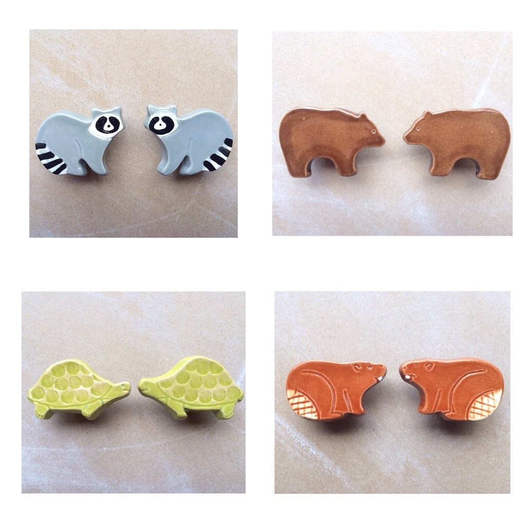 Woodland Animal Furniture Knobs Set of 16 - Etsy