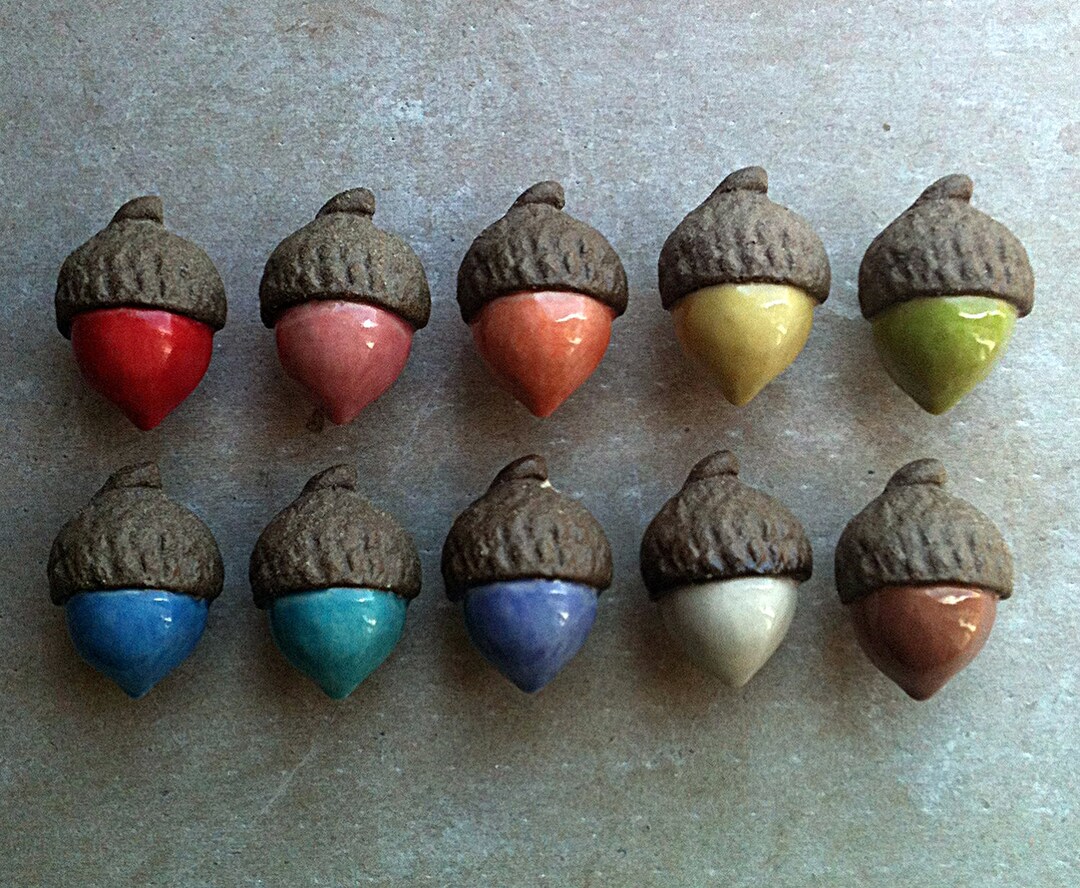 Set of 10 Acorn Knobs - Etsy