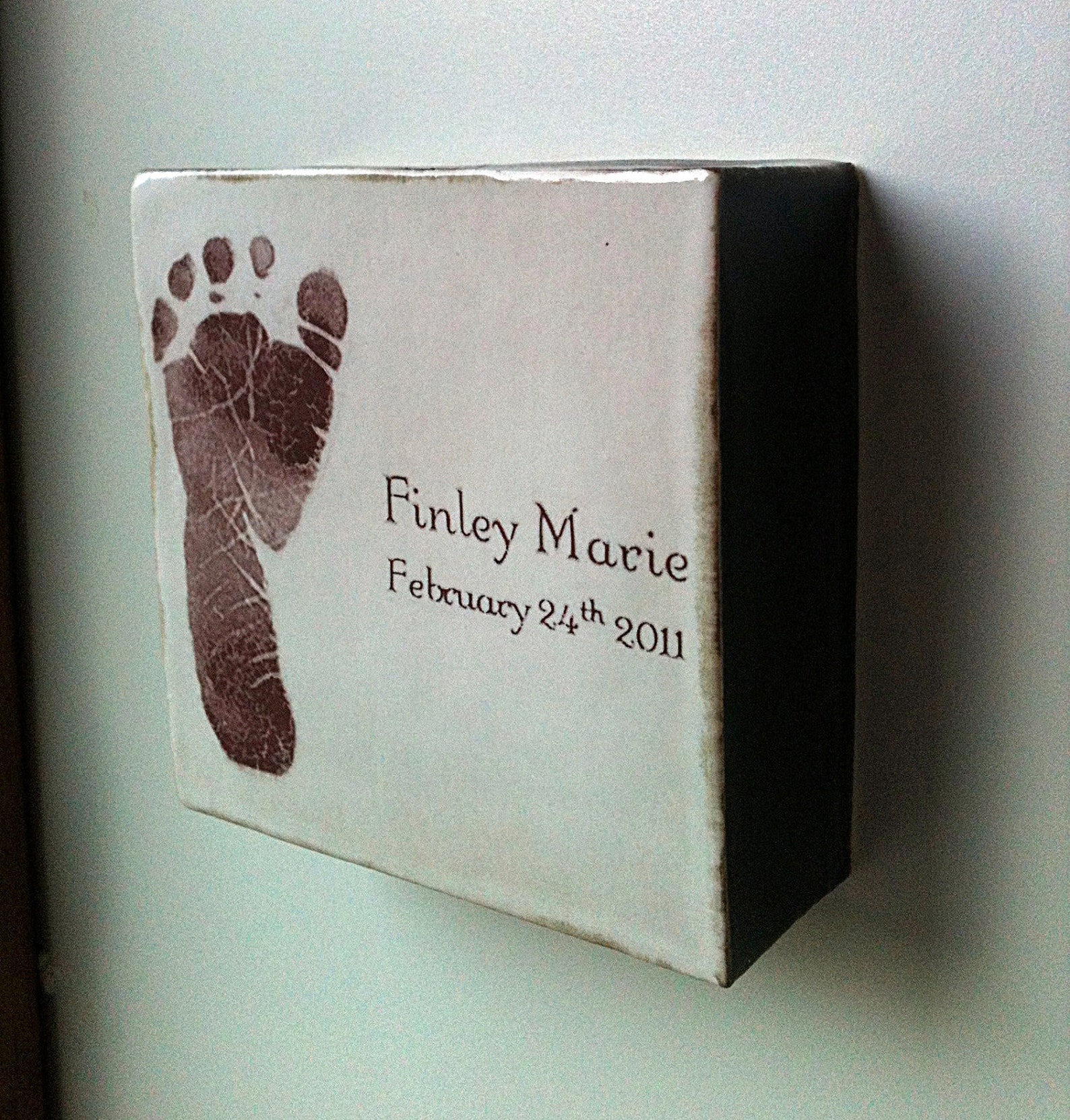 Personalized Keepsake Picture Box of Baby's Footprint - Etsy