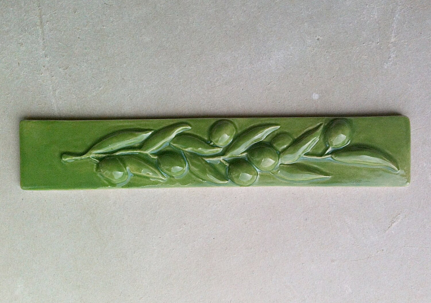 Olive Branch Accent Tile - Etsy