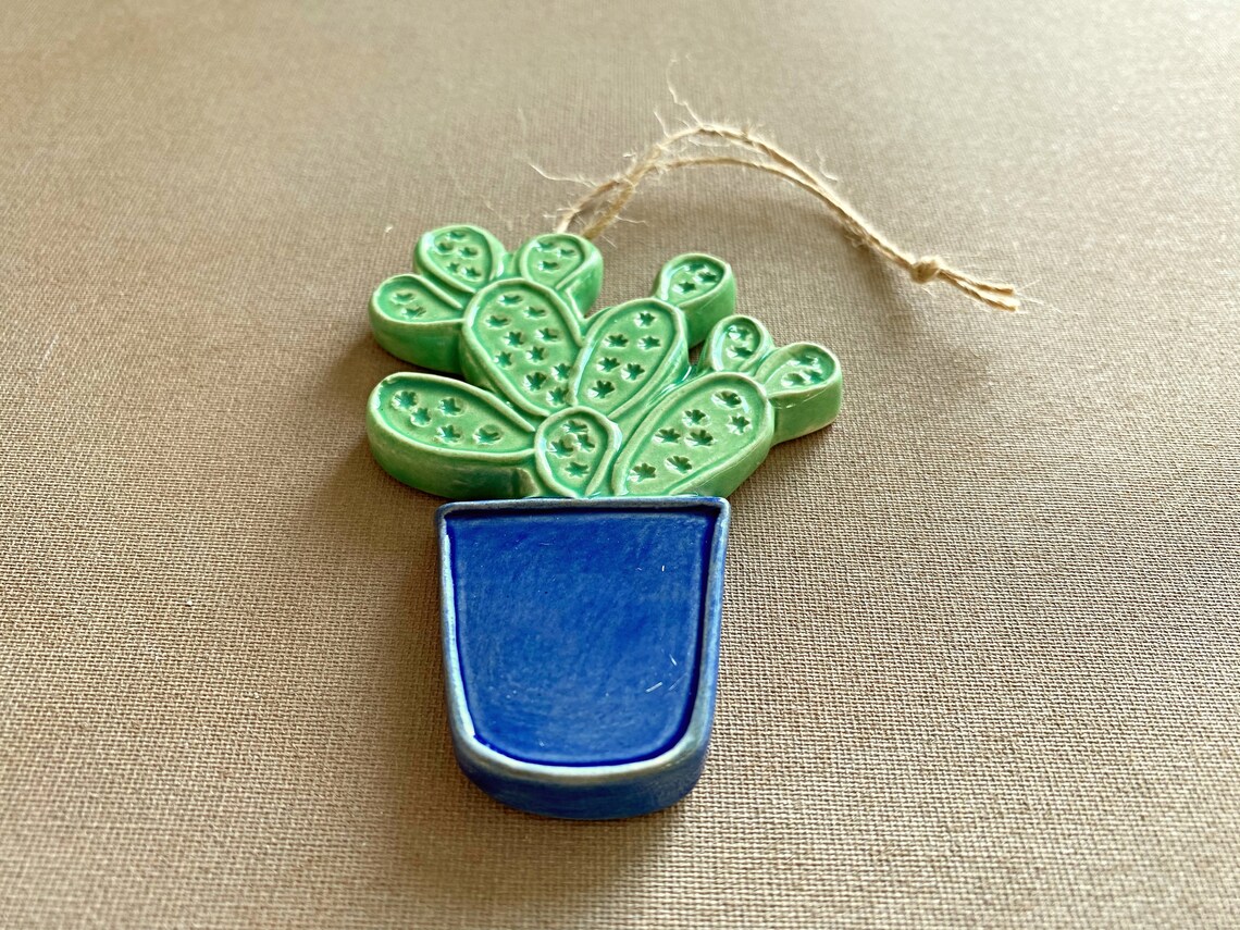 Handmade Ceramic Plant Ornament - Etsy