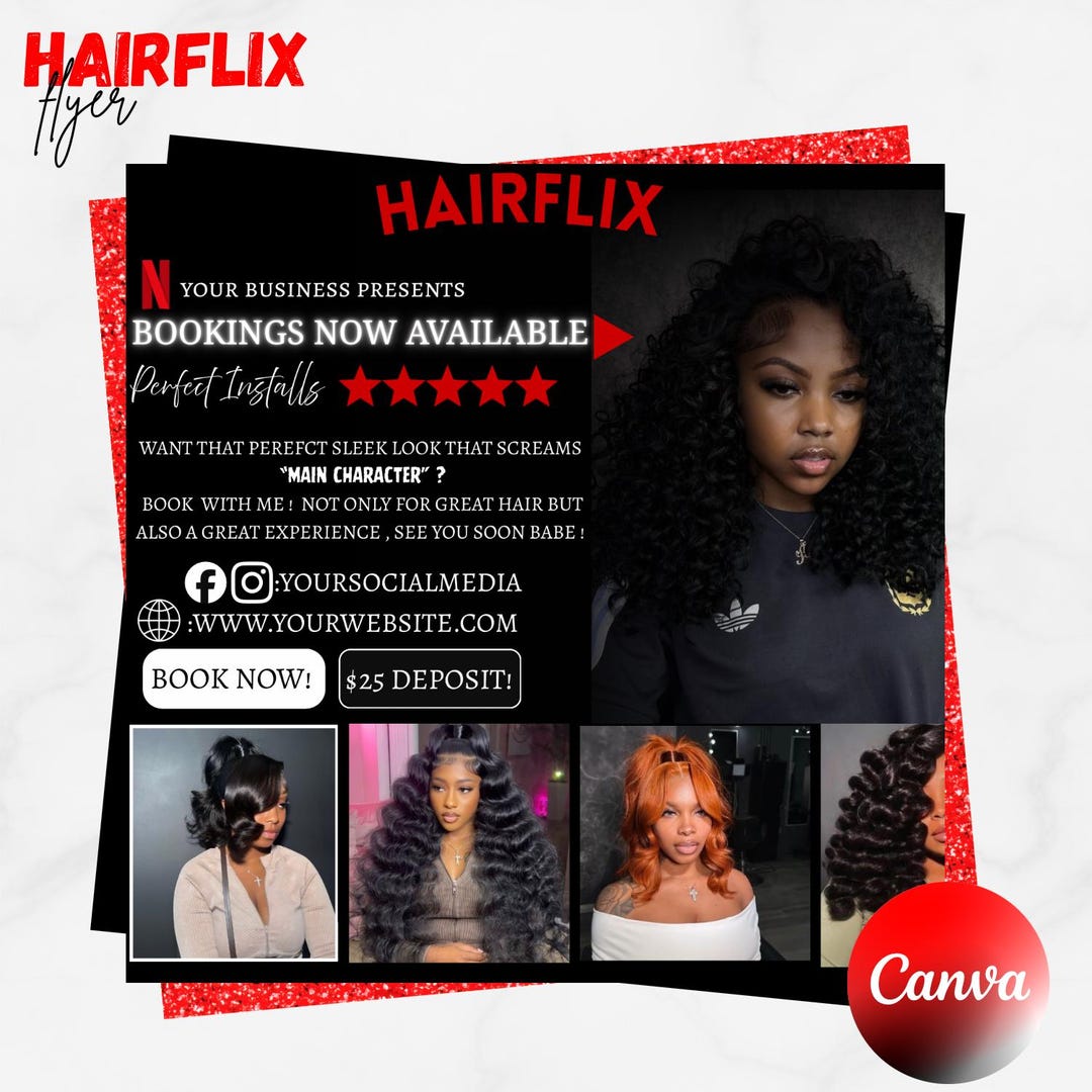 NETFLIX Business Flyer |custom/diy | Digital Download | Template ...