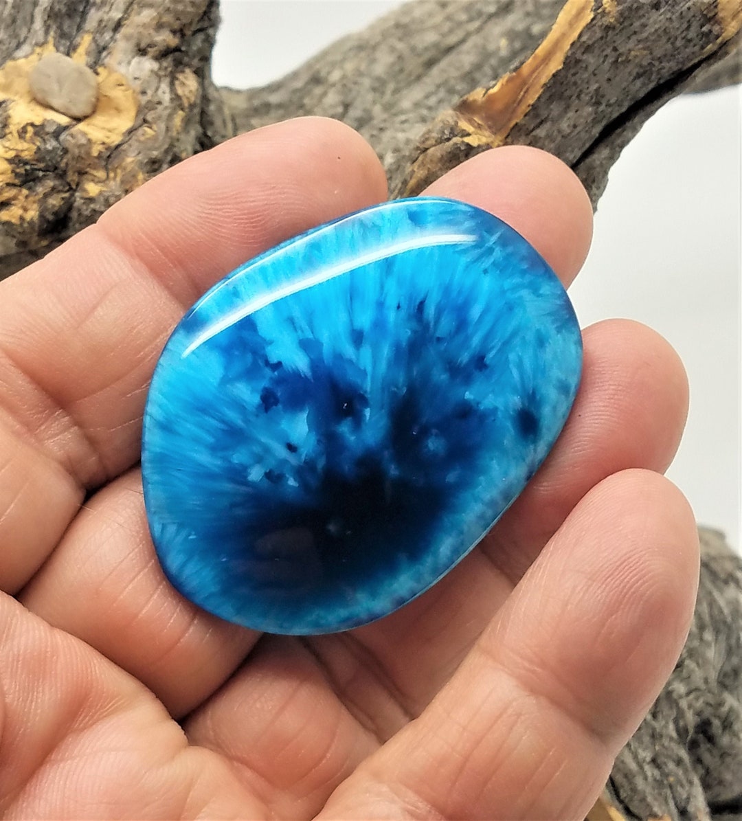 Starburst Stone Worry Stone Wire Wrap Handmade - Etsy