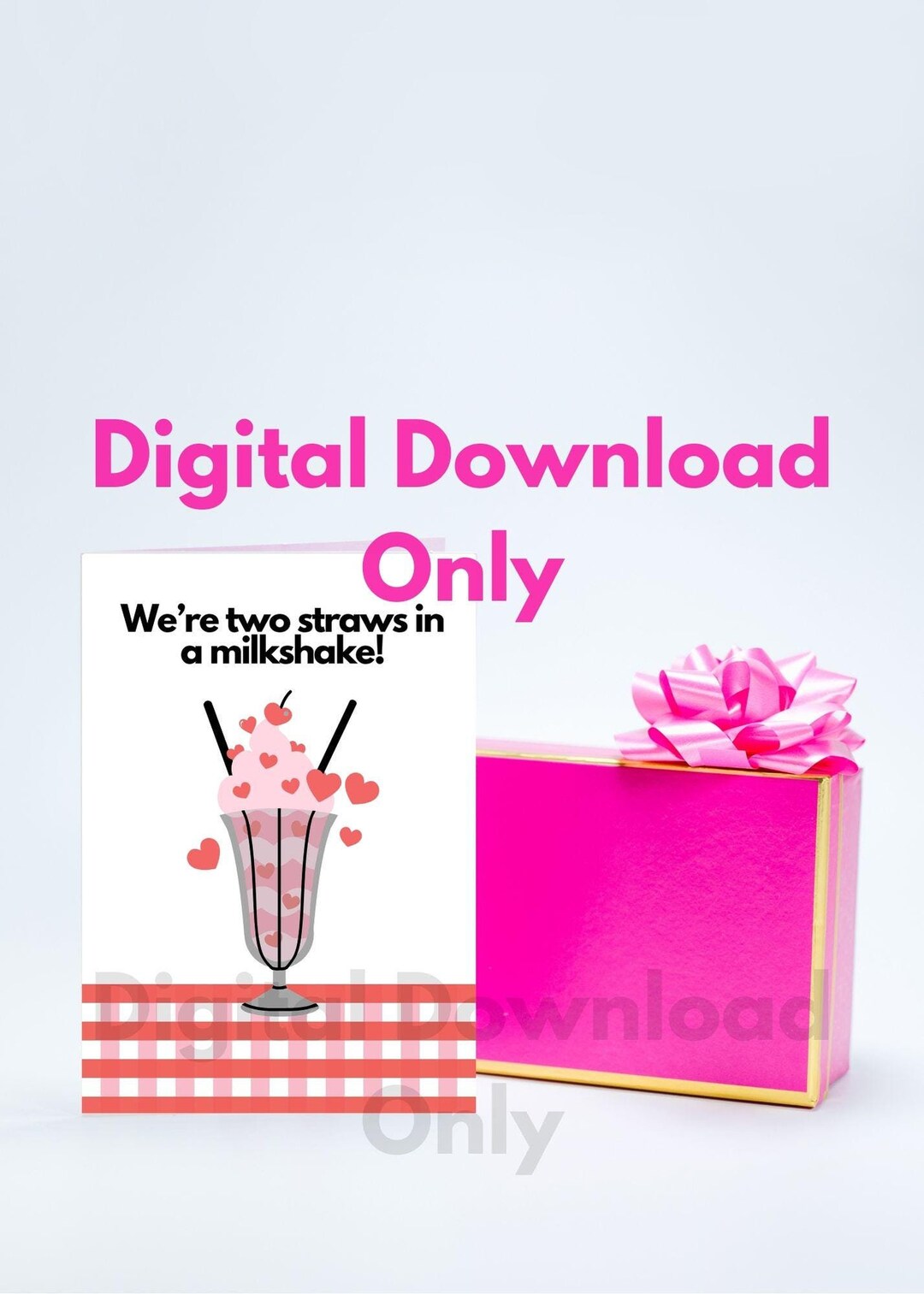 Digital Download Only - Greeting Card, Milkshake Card - Etsy