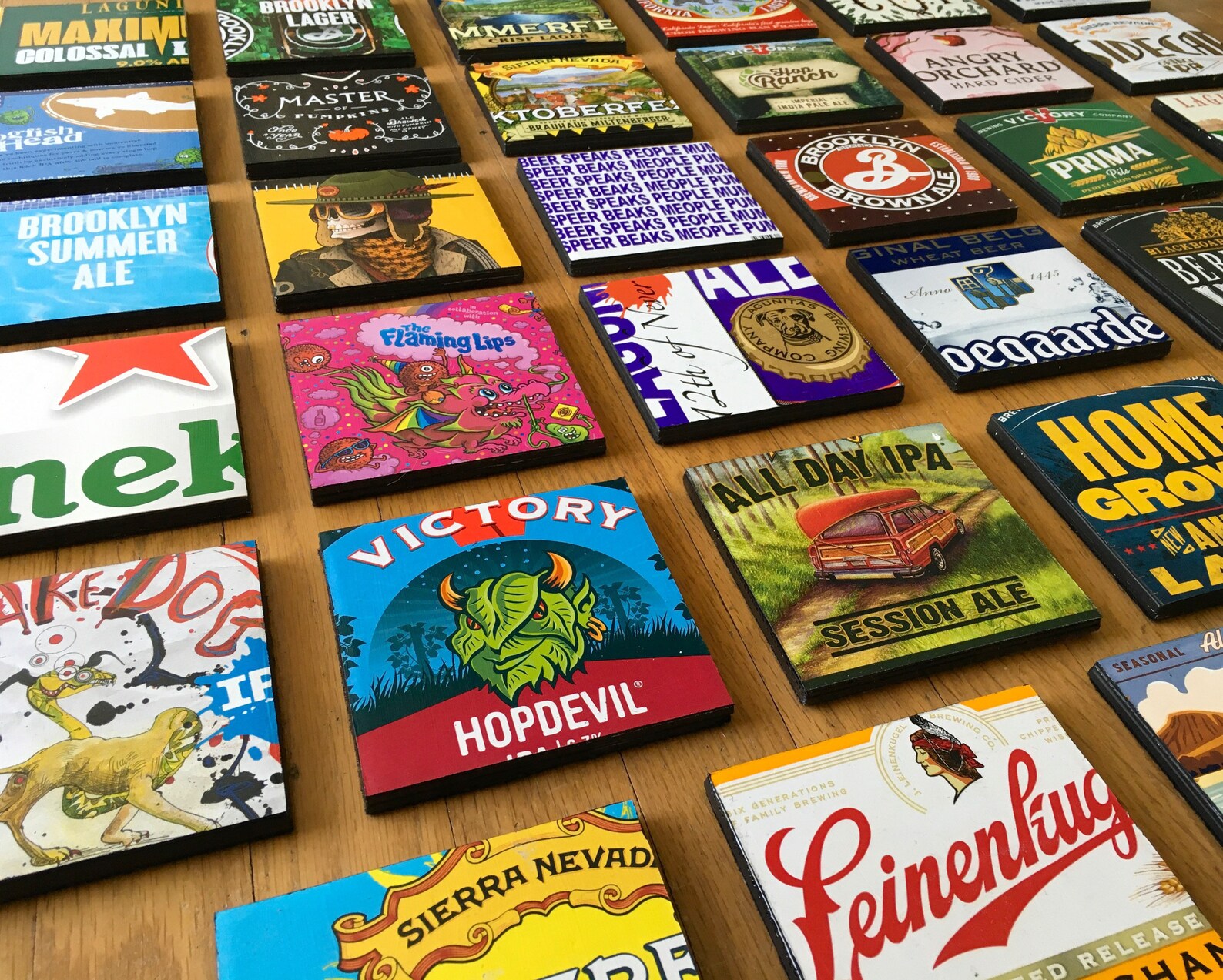 Beer Coaster Set Coaster Set for Guys Man Cave Gift - Etsy