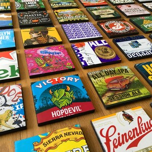 Beer Coaster Set Coaster Set for Guys Man Cave Gift - Etsy