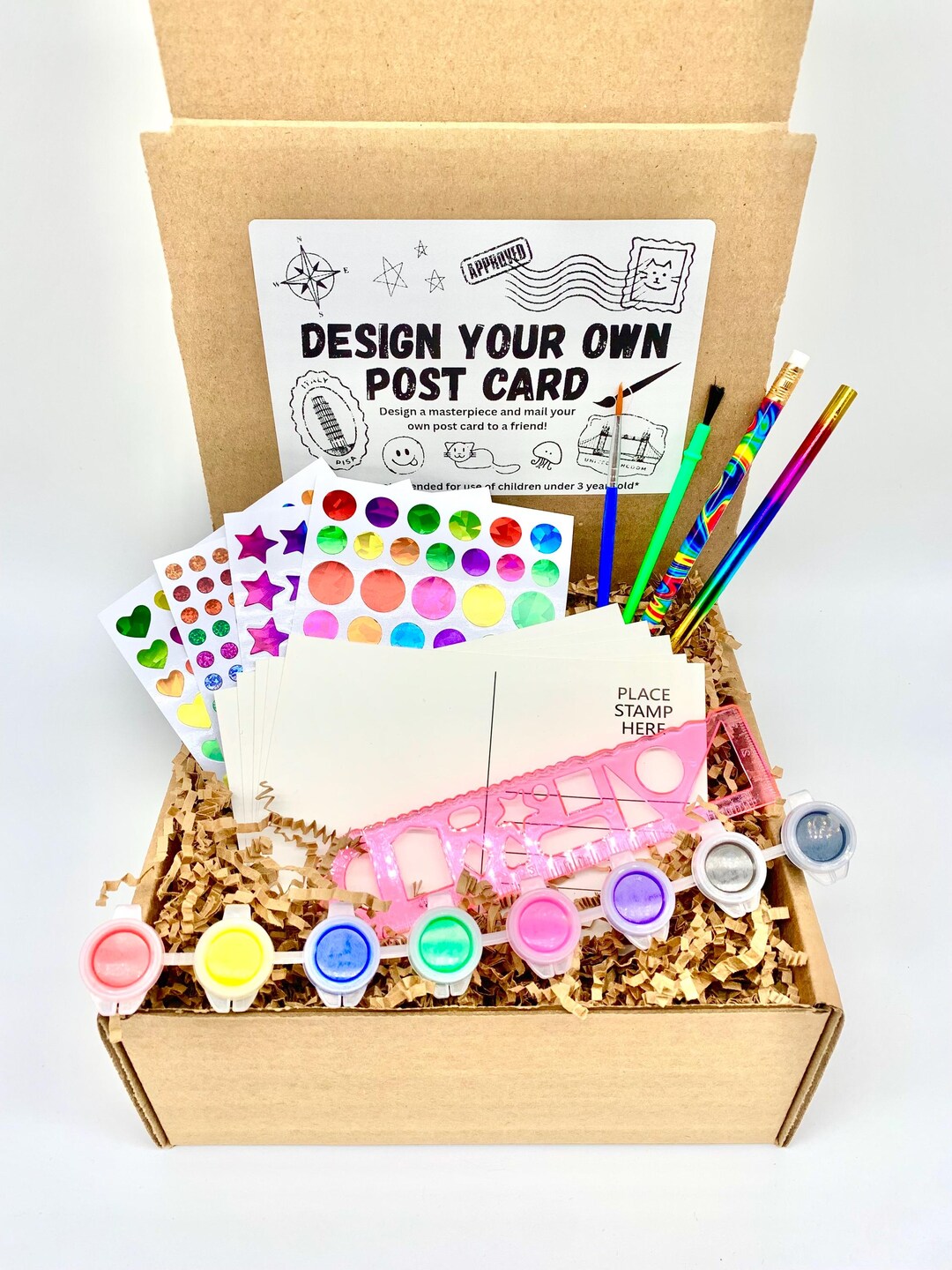 Kids Craft Kit, Design Your Own Postcard - Etsy
