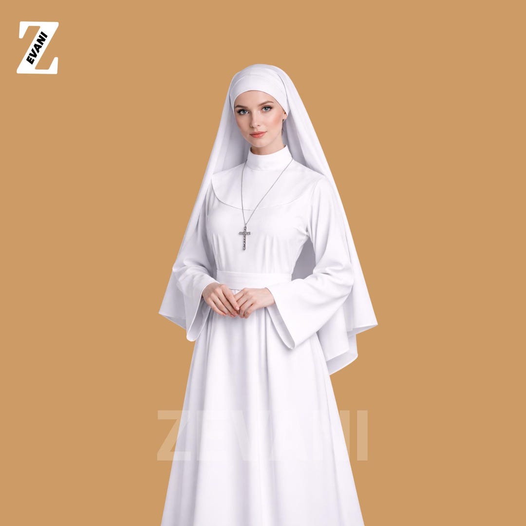Traditional Nun Habit for Women – Catholic Nun Dress, Church Vestment ...