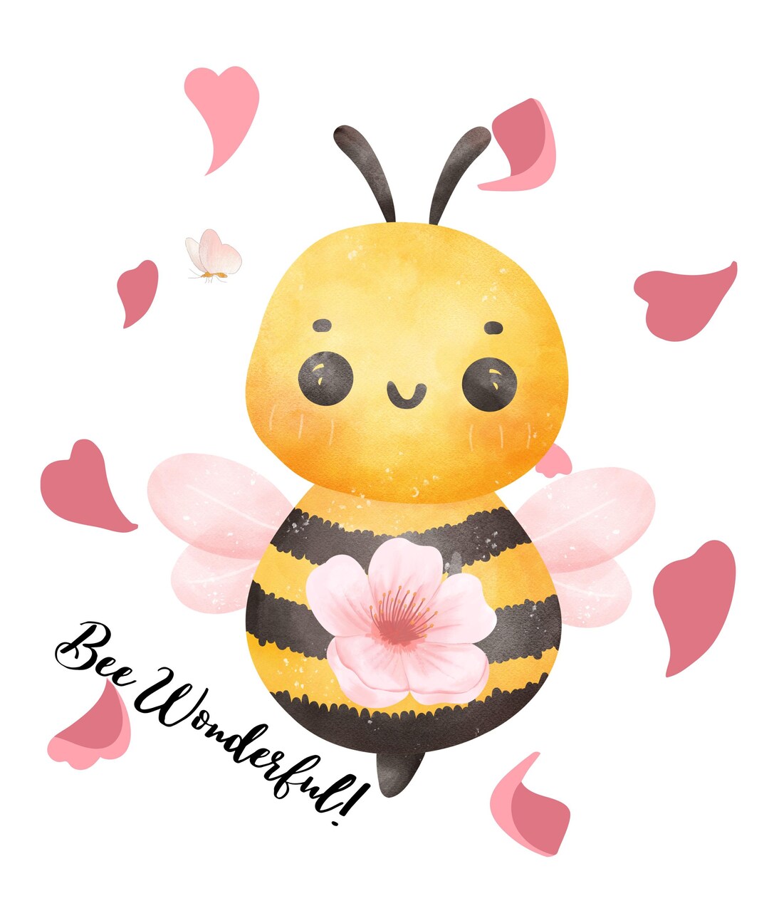 Adorable Bee With Cute Saying and Flowers - Etsy
