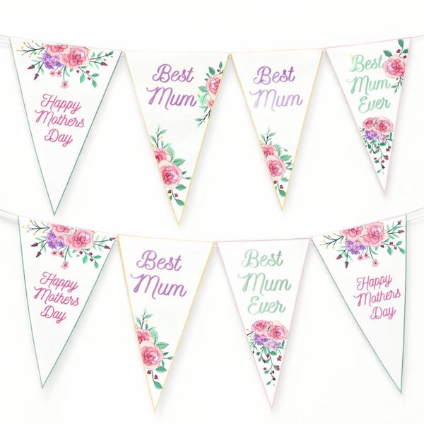 Mothers Day Bunting - Etsy UK