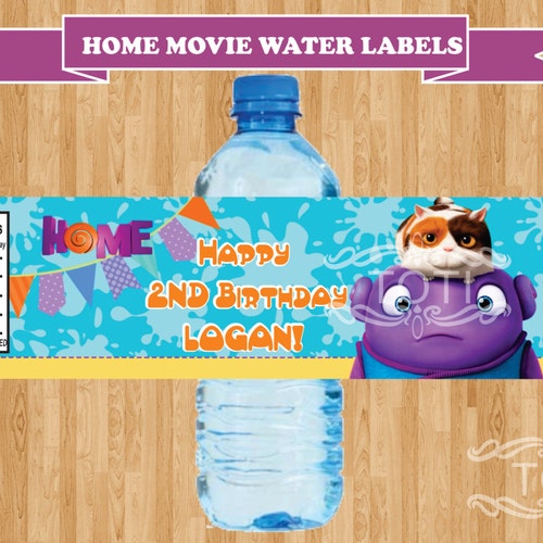 Personalized Home Movie Water Labels / Dreamworks Movie Water - Etsy