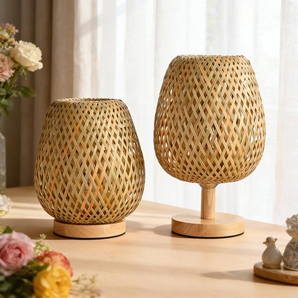 Bamboo Led Lamp - Etsy UK